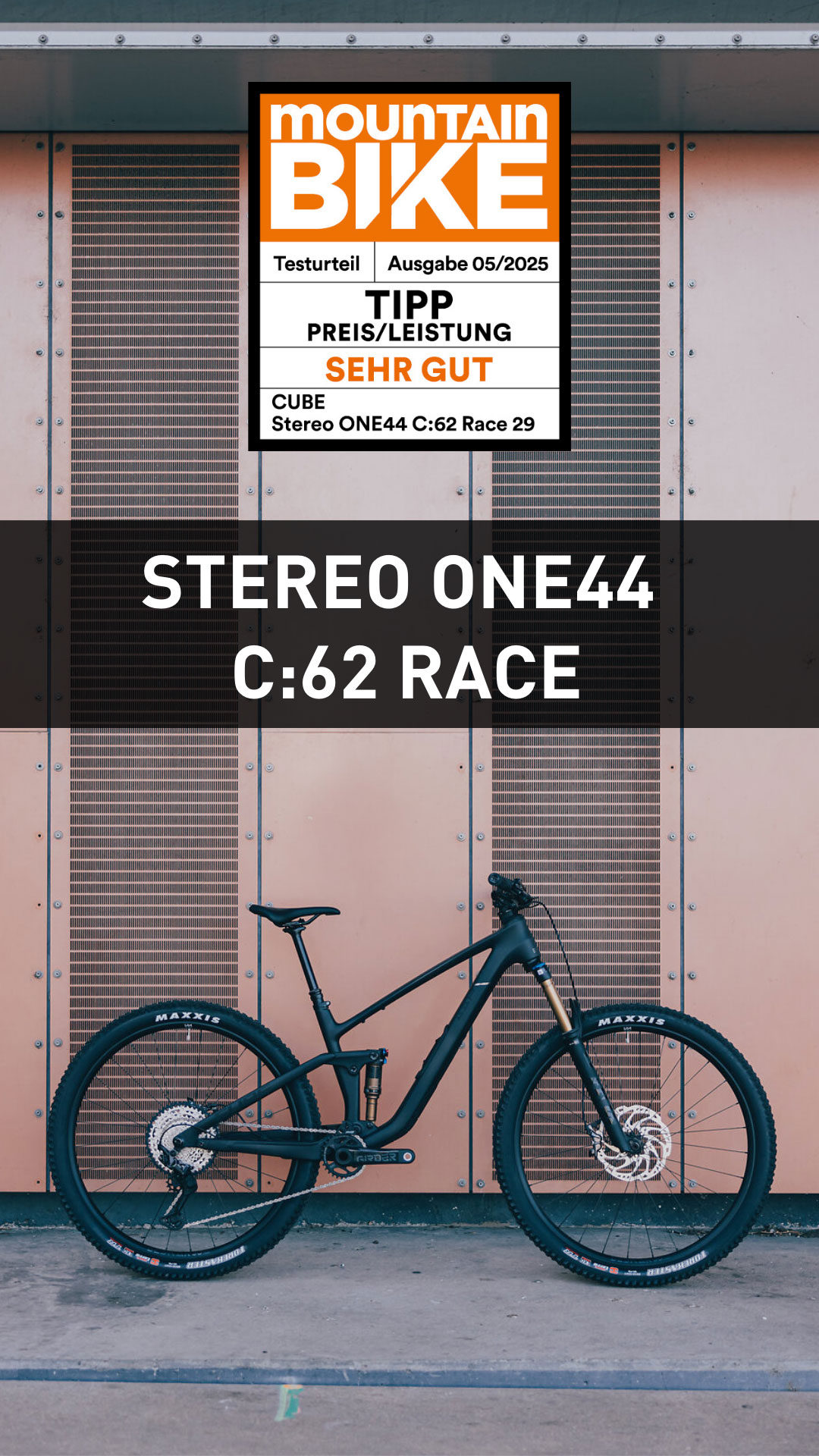 CUBE Stereo ONE44 C:62 Race - Testsieger Mountainbike